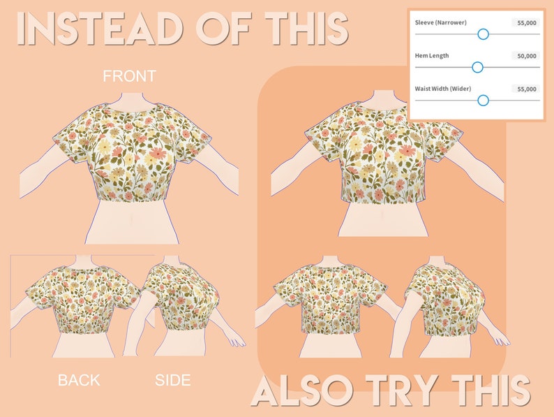 Vtuber Clothing BUNDLE — 14 Casual "cottage Core" Crop Tops With Flower ...