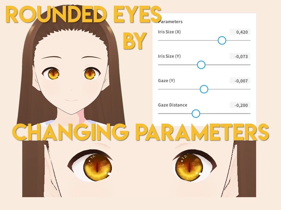Vtuber Eyes (4 Colors) — VROID (1.4.2) Texture "iris" + "highlight ...