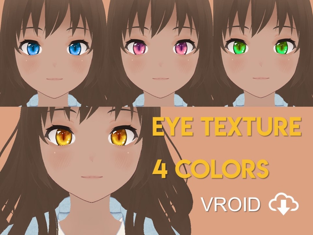 Vtuber Eyes (4 Colors) — VROID (1.4.2) Texture "iris" + "highlight ...