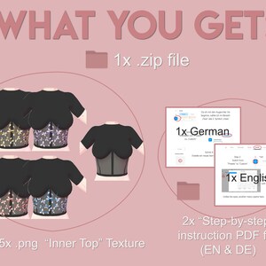 Mesh Corset Top (flower Set) in 5 Designs for Vtuber— VROID (1.4.2 ...