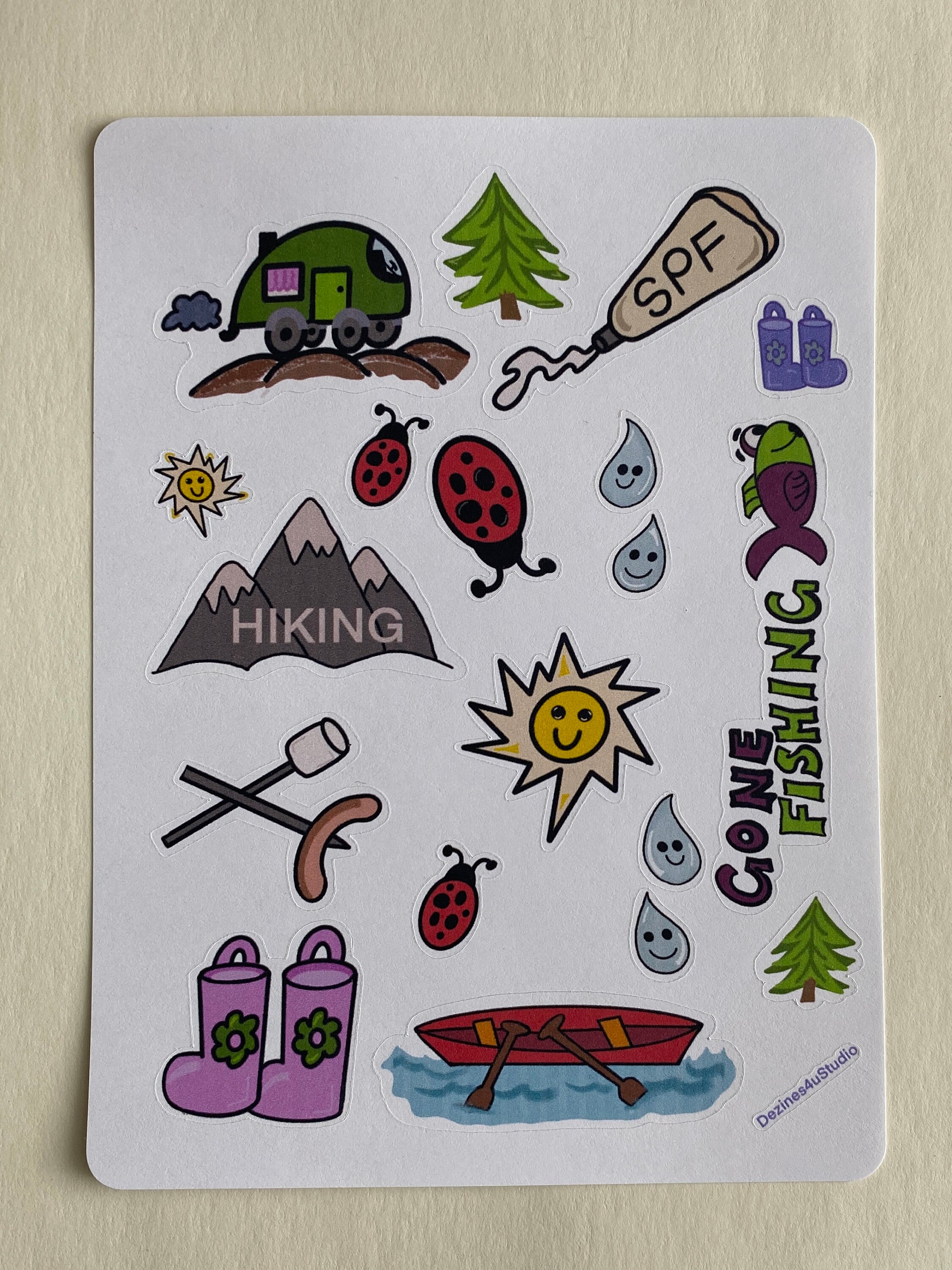 Camp Life Sticker Sheet Planner & Bullet Journal Stickers Standard ...