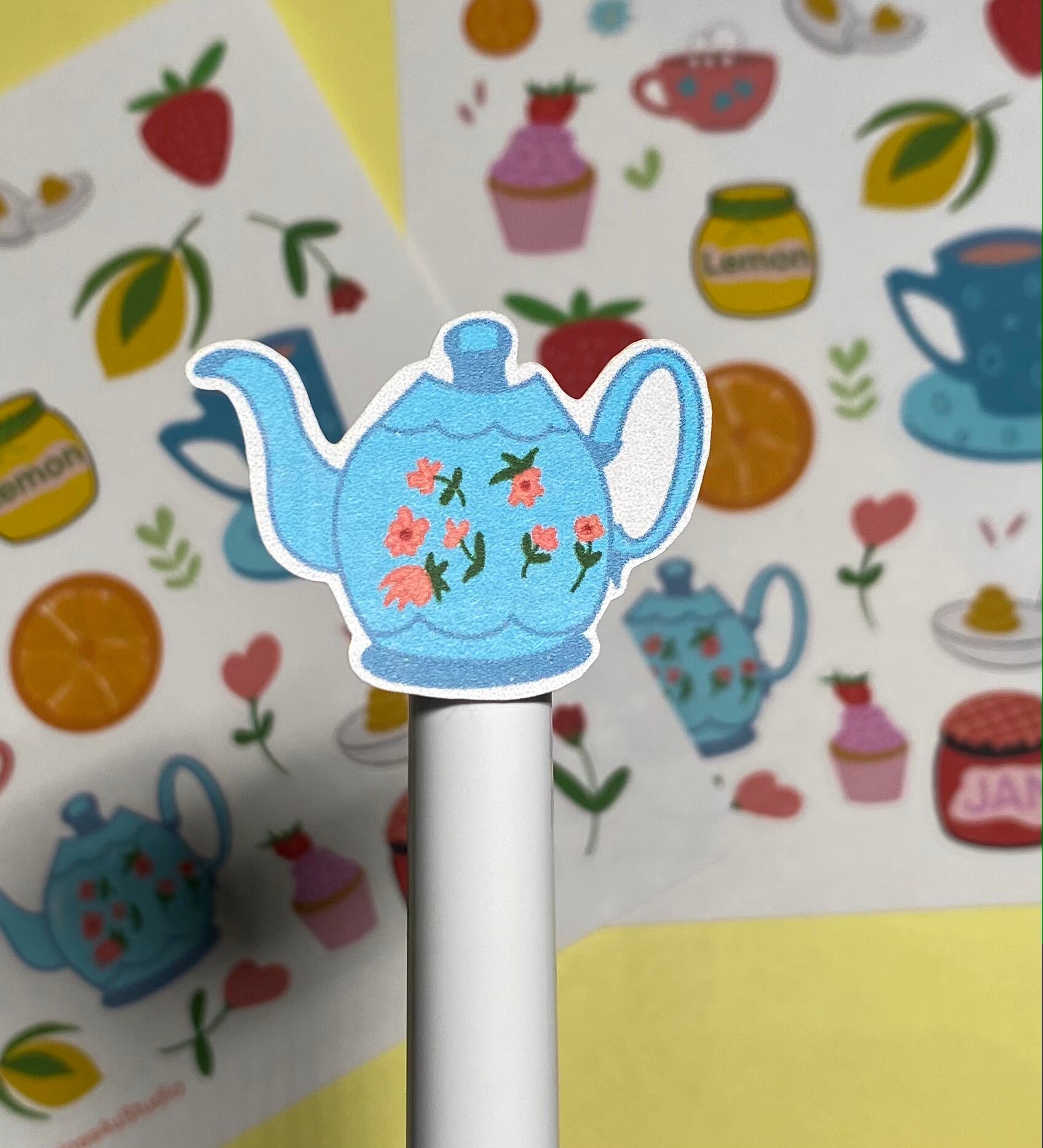 Breakfast Stickers Food Brunch Sticker Sheet tea Time Planner Journal ...