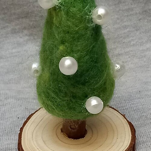 Wool Felt Christmas Tree Ornaments Felted Christmas Trees - Etsy