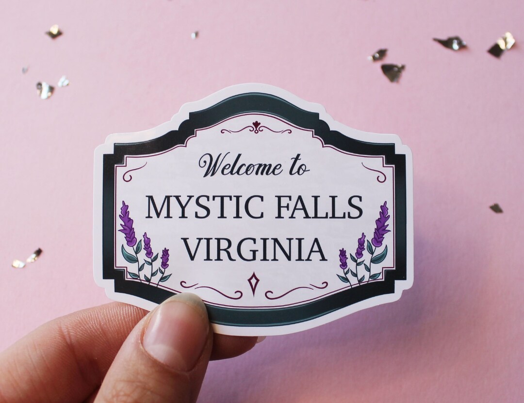 TVD City Sign Sticker Mystic Falls Vampire Diaries Vinyl Waterproof ...