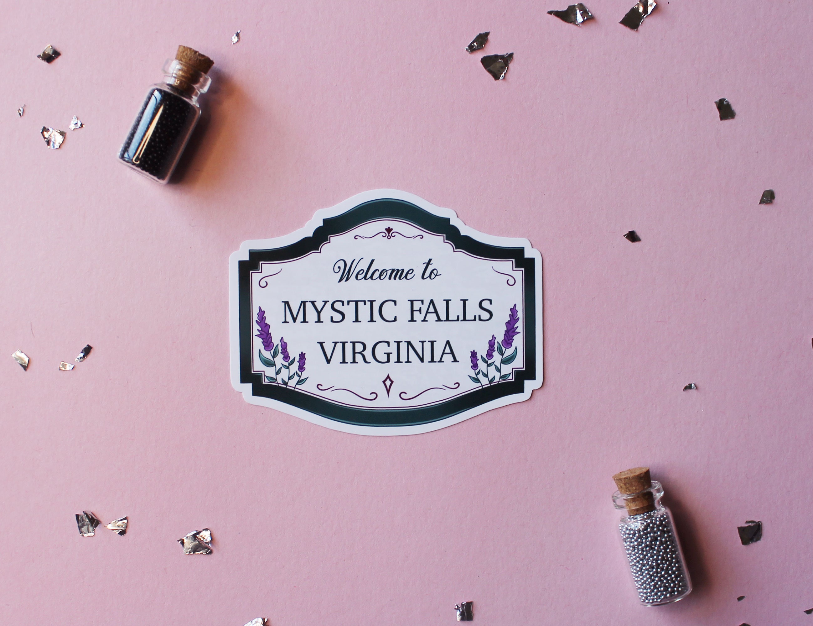 Tvd City Sign Sticker Mystic Falls Vampire Diaries Vinyl | Etsy