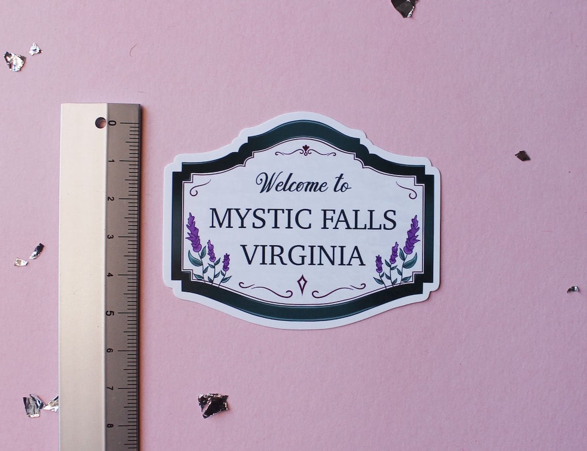 Tvd City Sign Sticker Mystic Falls Vampire Diaries Vinyl | Etsy