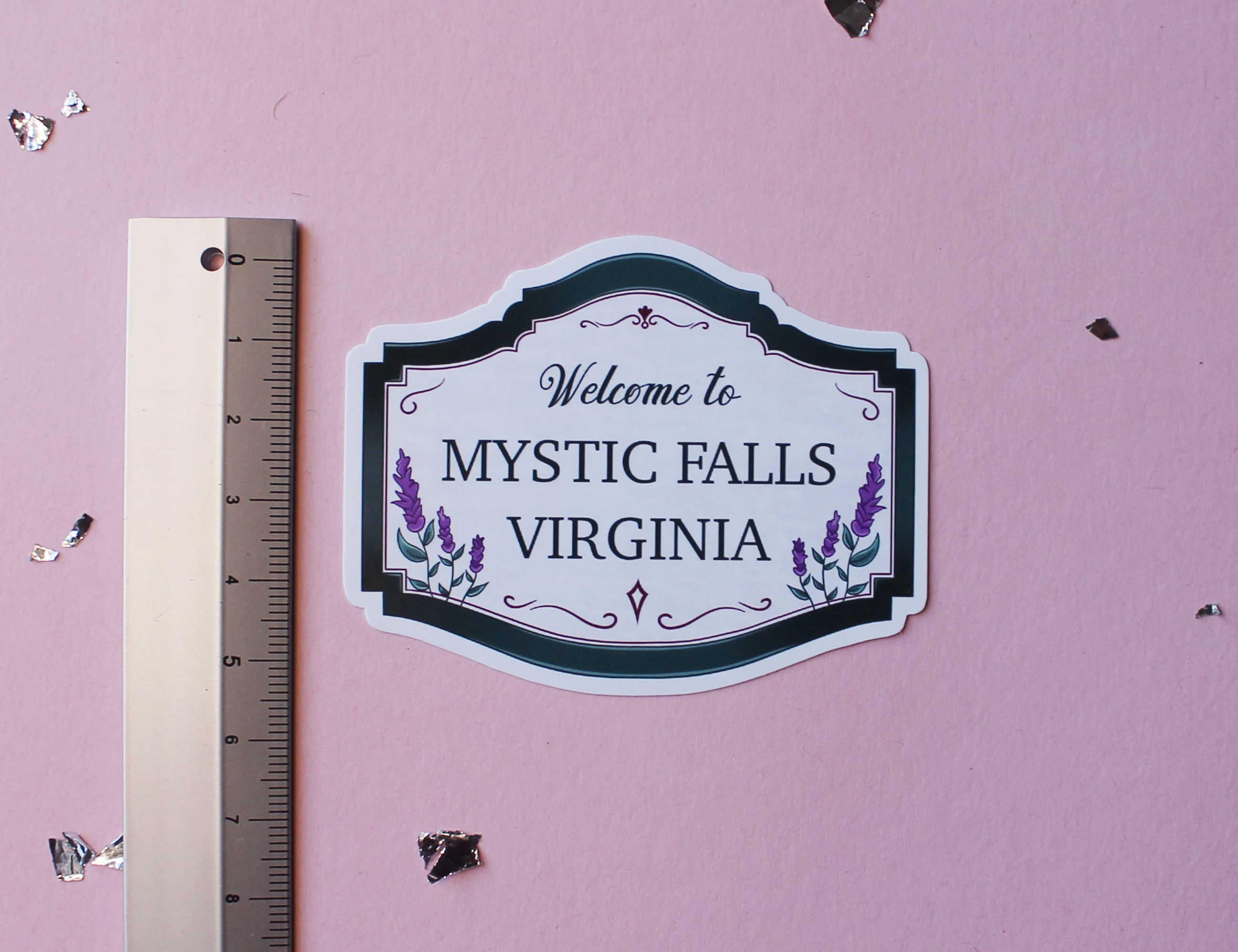 Tvd City Sign Sticker Mystic Falls Vampire Diaries Vinyl | Etsy