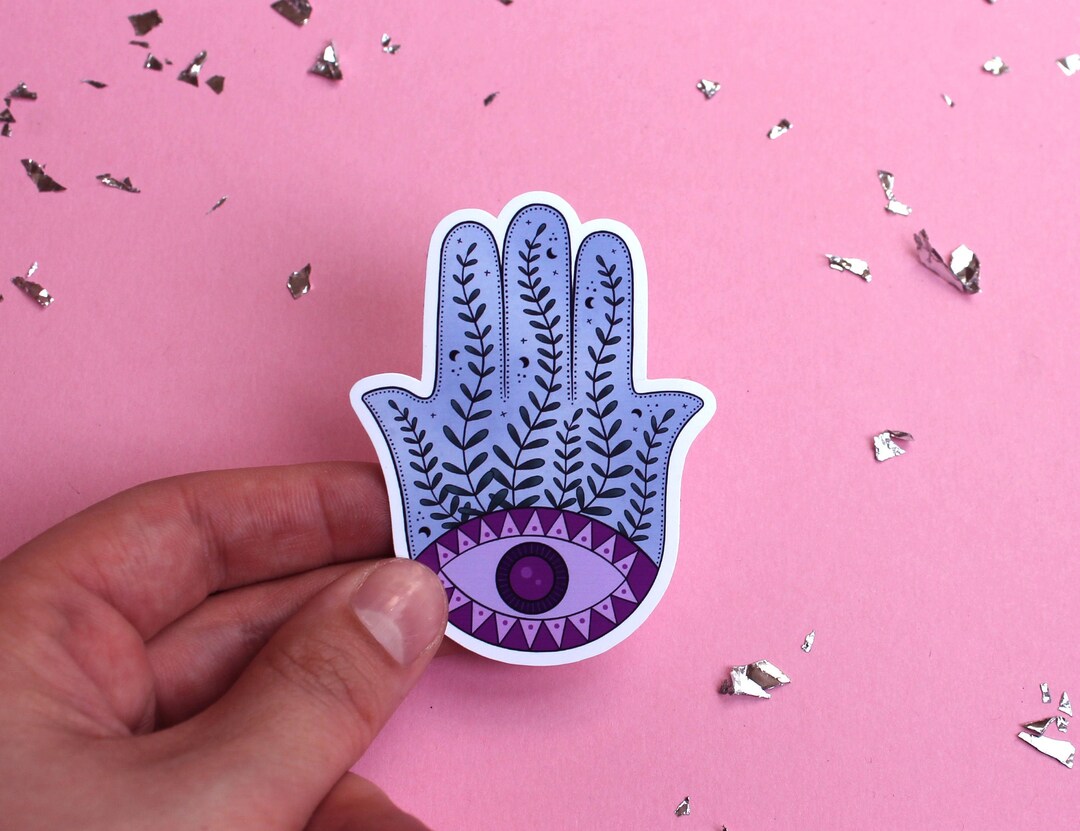 Fatima Hand Sticker Buddha Meditation Sticker Waterproof Glossy Vinyl ...