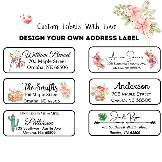 Return Address Labels Clear Address Labels Custom Address Etsy
