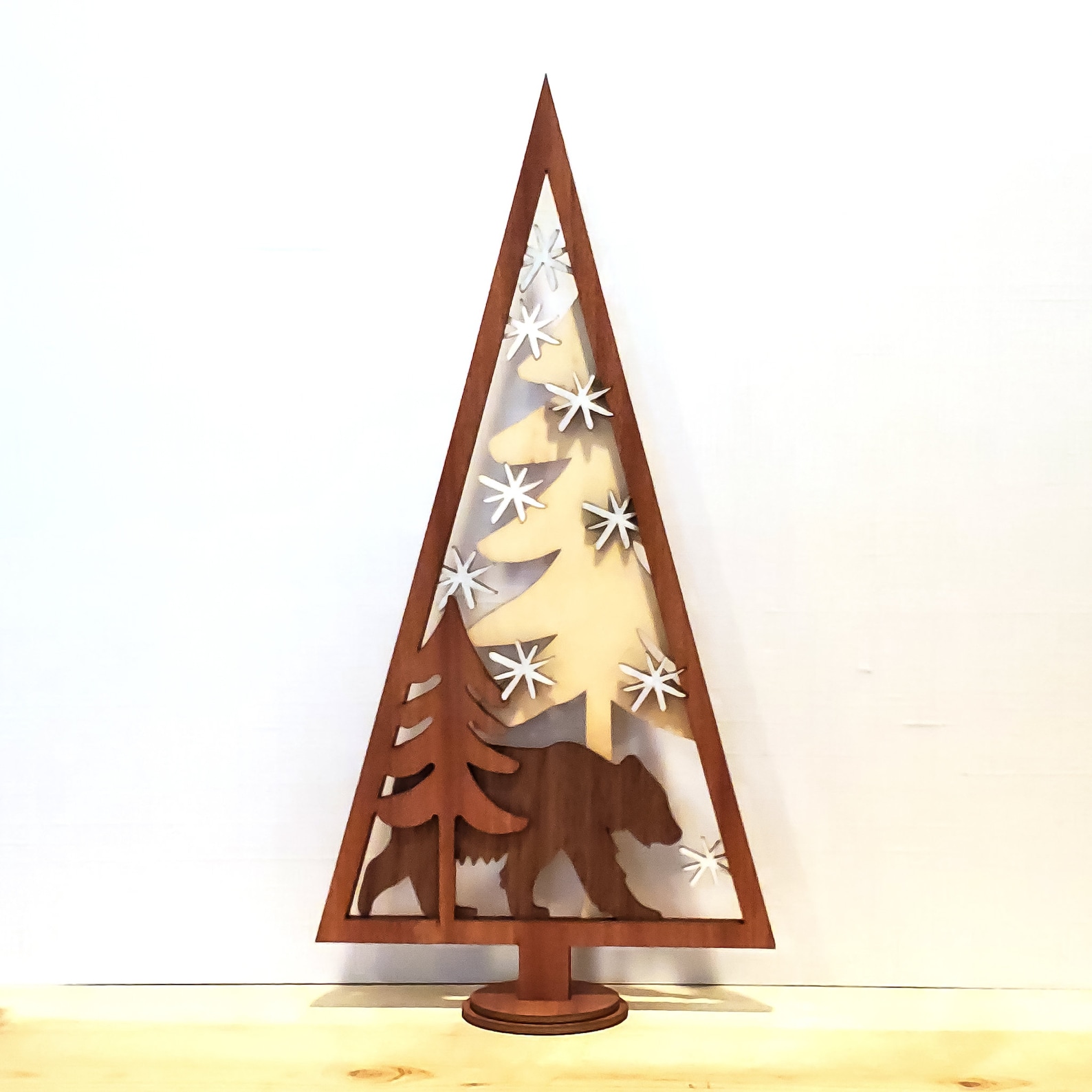 Wood Tree Tree Shelf Sitters Christmas Decor Mantle Art - Etsy