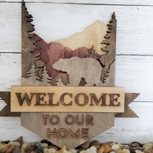 Welcome Bear Outdoor - Etsy