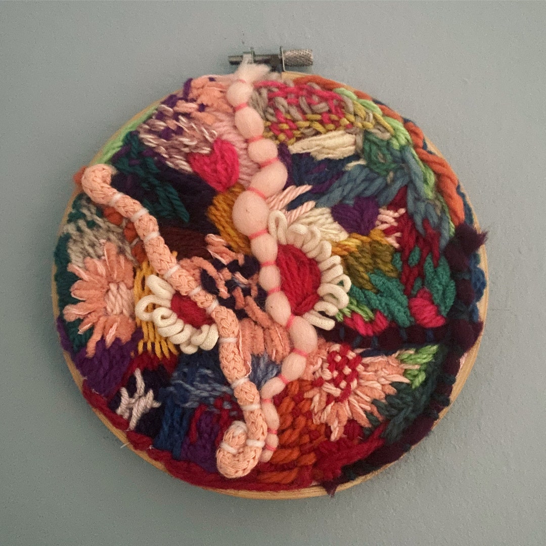 Abstract Floral Embroidery Weaving - Etsy