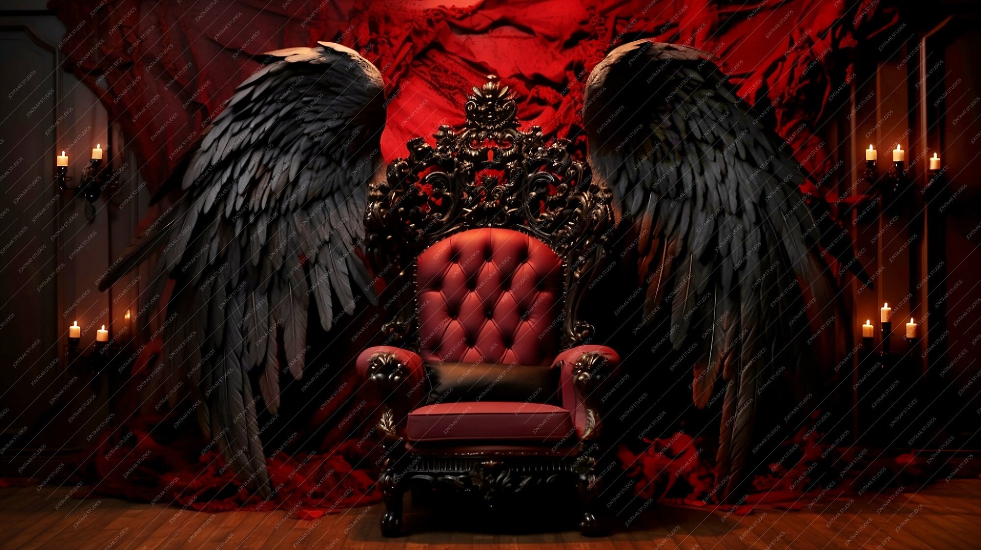 Red Angel Wings Wallpaper