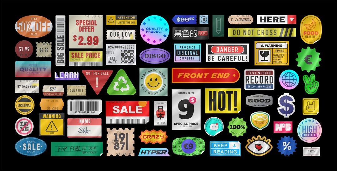 Product Price Tags SVG Bundle Vendor Labels Set for Small Businesses ...