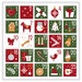 Hand Drawn Christmas Calendar Beautiful Festive Elements Leaves ...