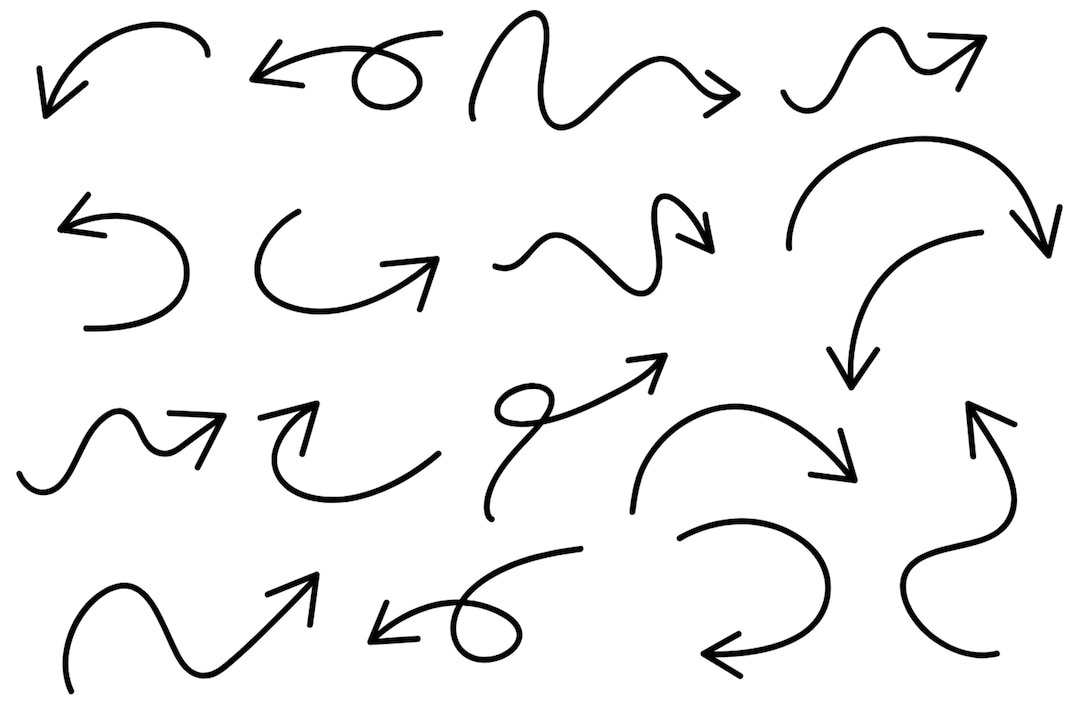 Handgezeichnete Pfeil SVG Bundle Wand Dekor Digitale Pfeile Zeichnungen ...