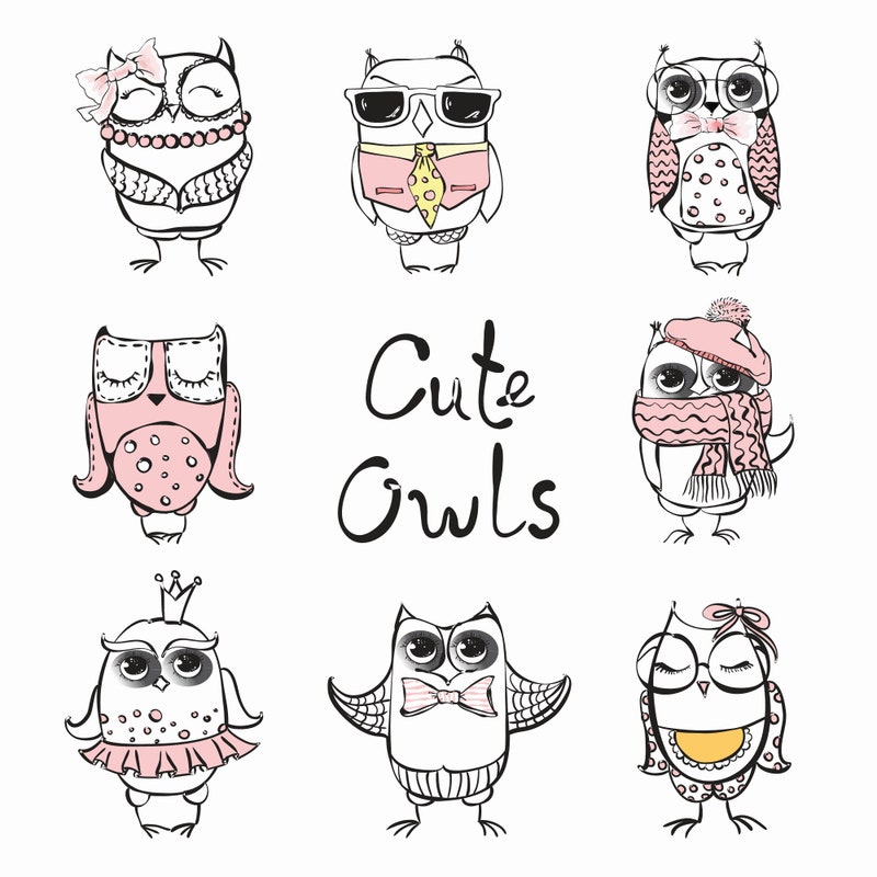 Hipster Owls - Etsy