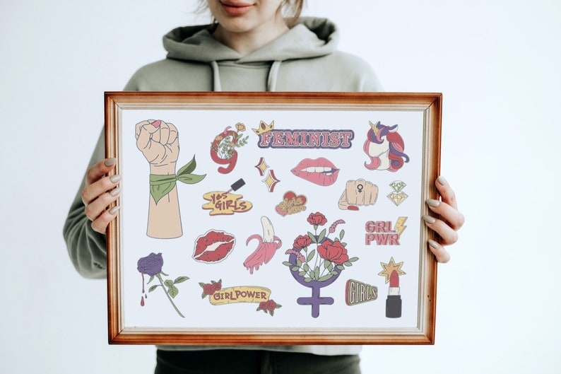 Feminist Stickers SVG Bundle Girl Power Feminist Stickers Pack - Etsy