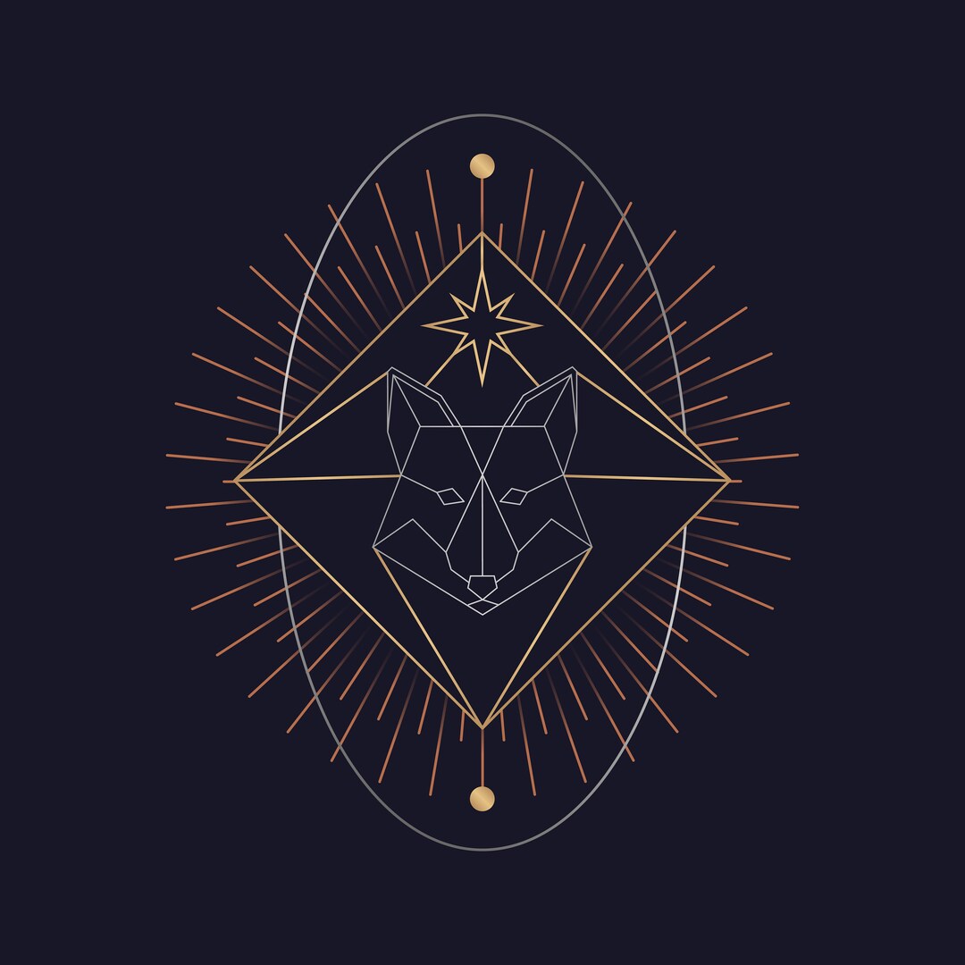 Tarot Zodiac Fox SVG Mystic Fox Card Clipart SVG Files for Cricut Png ...