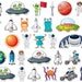 Hand Drawn Space Stickers Mega SVG Bundle Solar System - Etsy