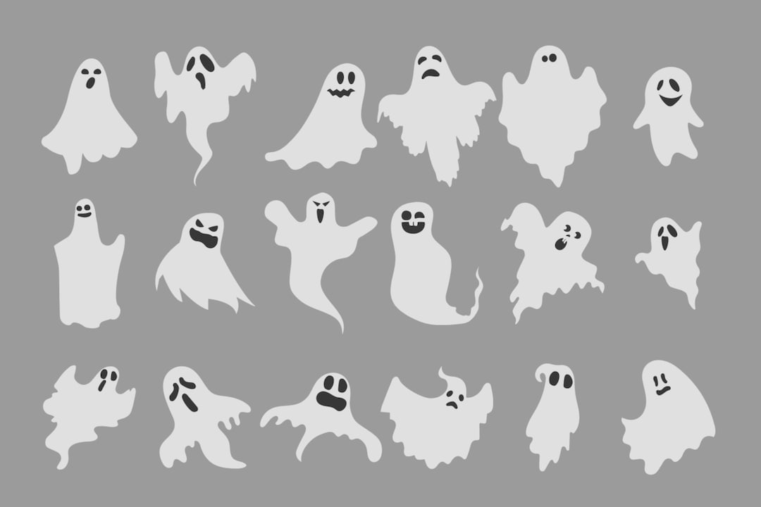 Hand Drawn Ghost SVG Bundle: Halloween Clipart (digital Download) - Etsy