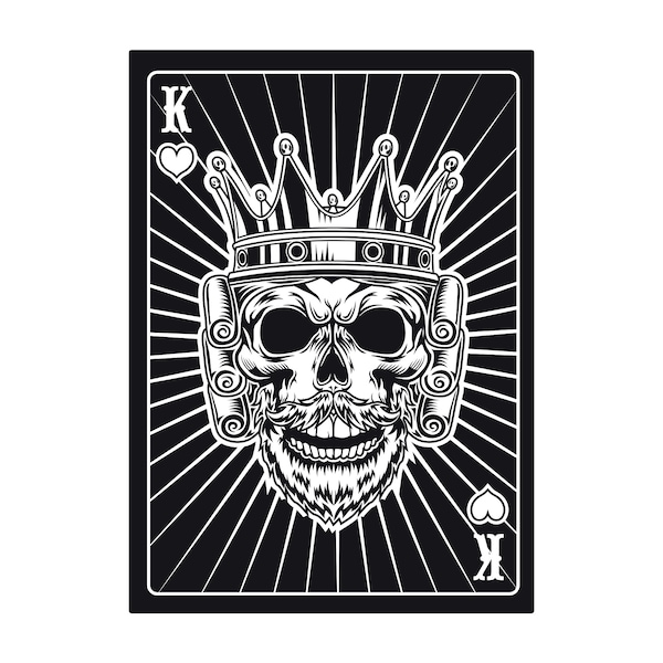 Skull King Card - Etsy