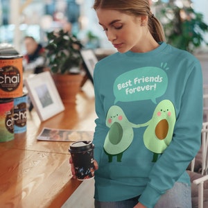 Hand Drawn BFF Avocado Illustration SVG Couple Love Valentines Day ...