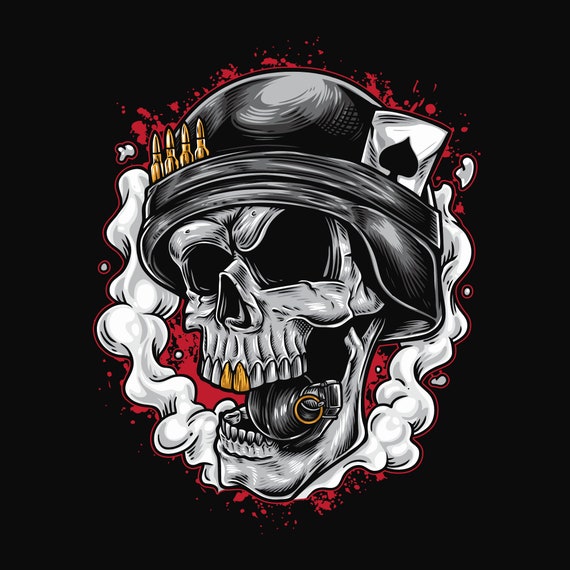 Army Infantry Skull