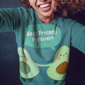 Hand Drawn BFF Avocado Illustration SVG Couple Love Valentines Day ...