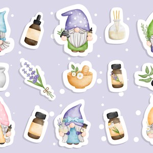 Hand Drawn Christmas Gnomes Stickers SVG Bundle Watercolor Essential ...