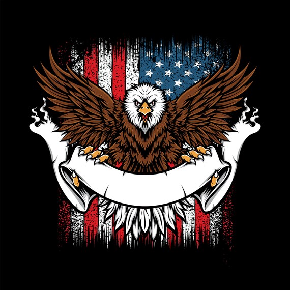 American Flag Eagle Banner