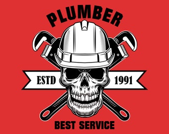 Plumber Skull Svg - Etsy