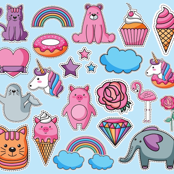 Animal Stickers - Etsy