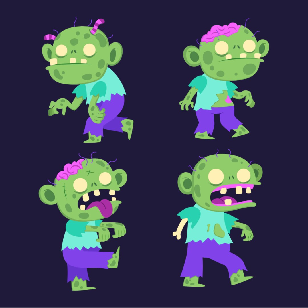 Zombie Clipart, Halloween SVG Bundle (digital Download) - Etsy