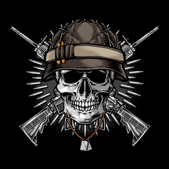 Army Man Skull SVG Military Helmet Skeleton Dead Soldier Rifle - Etsy UK