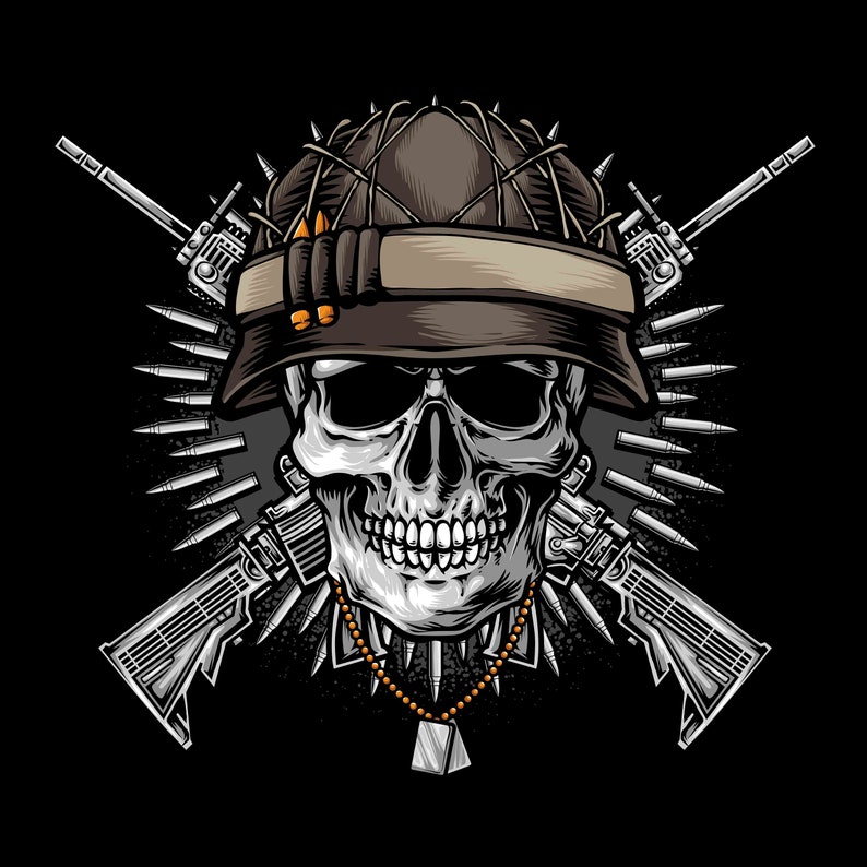 Army Man Skull SVG Military Helmet Skeleton Dead Soldier Rifle - Etsy