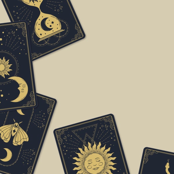 Hand Drawn Tarot Cards Background Svg Files for Cricut Tarot - Etsy