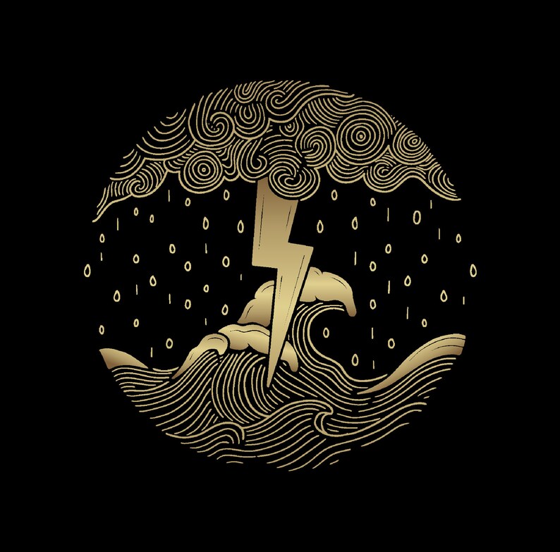 Hand Drawn Tarot Card Illustration SVG Bundle Lightning in - Etsy