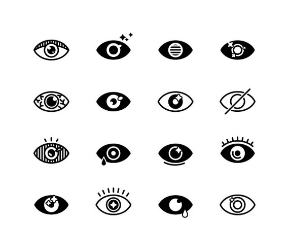 Hand Drawn Eyes Mega SVG Bundle Doctor Medical Checkup - Etsy