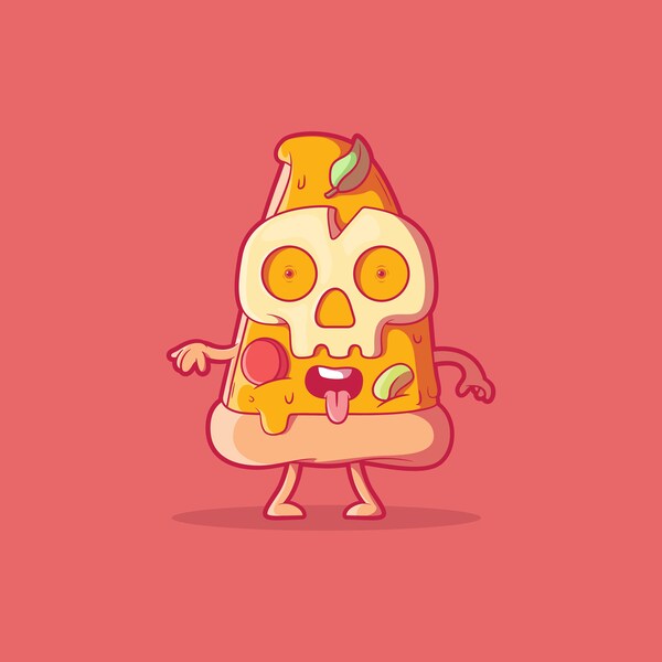 Skeleton With Pizza Svg - Etsy