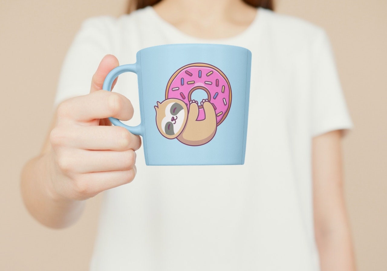 Sloth SVG Dunkin Donuts Sloth Moth Sloth Gift Donut Wall - Etsy