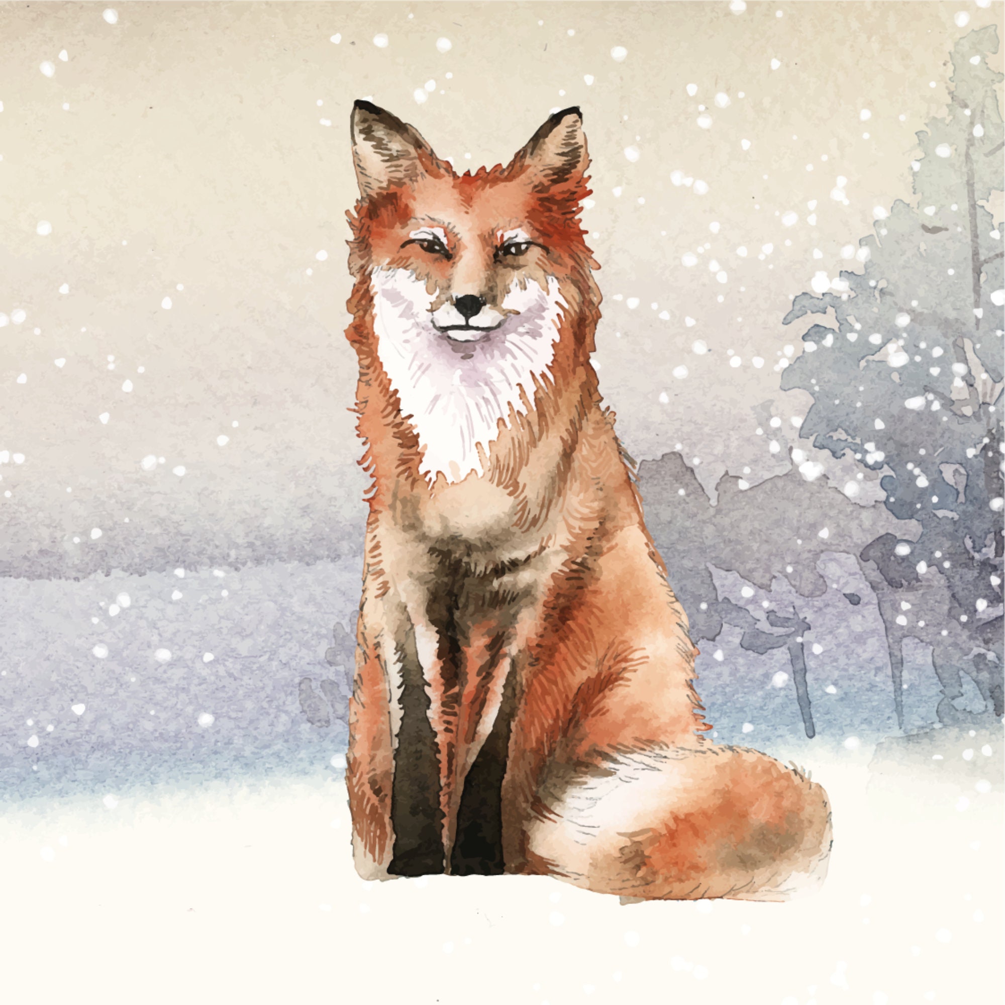 Snow Fox Clipart