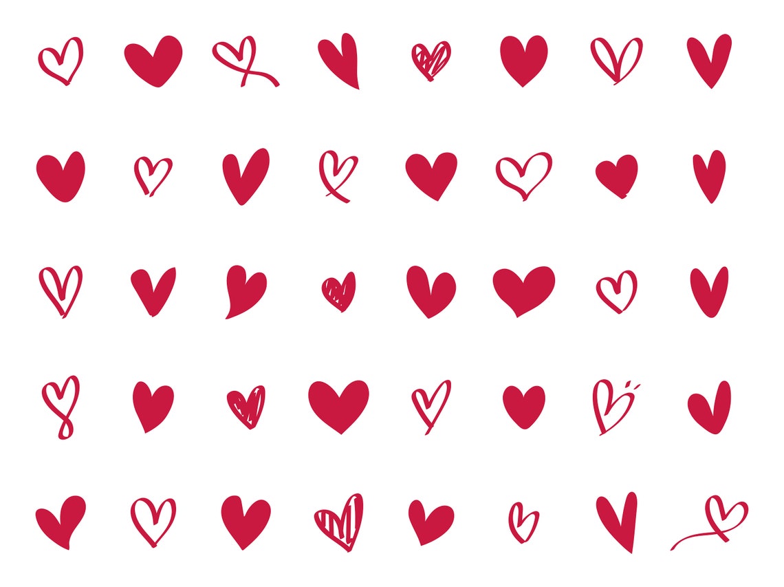 Heart Svg Bundle Heart Svg Hand Drawn Heart Svg Open Heart - Etsy