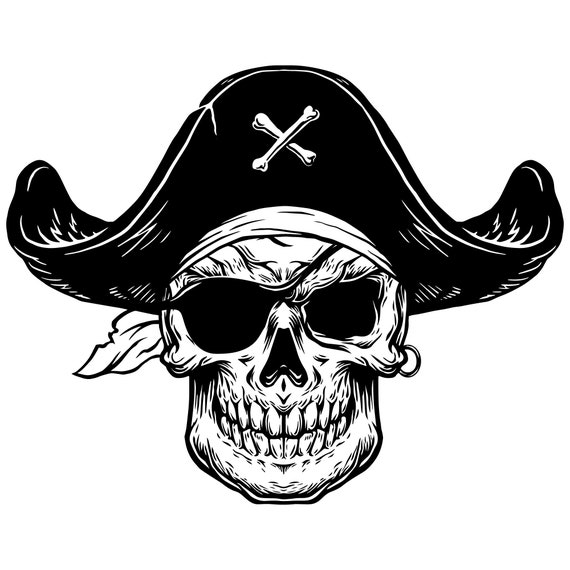Pirate Head Clip Art Black And White