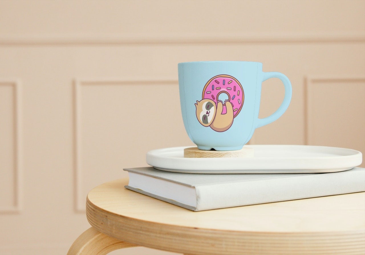 Sloth SVG Dunkin Donuts Sloth Moth Sloth Gift Donut Wall - Etsy