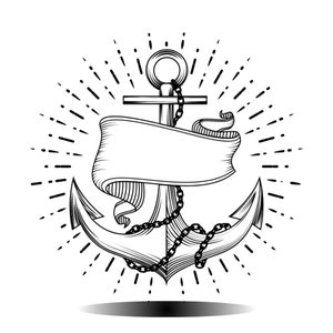 Anchor Clipart SVG Vintage Navy Nautical Clip Art Sea Ocean Sailor ...