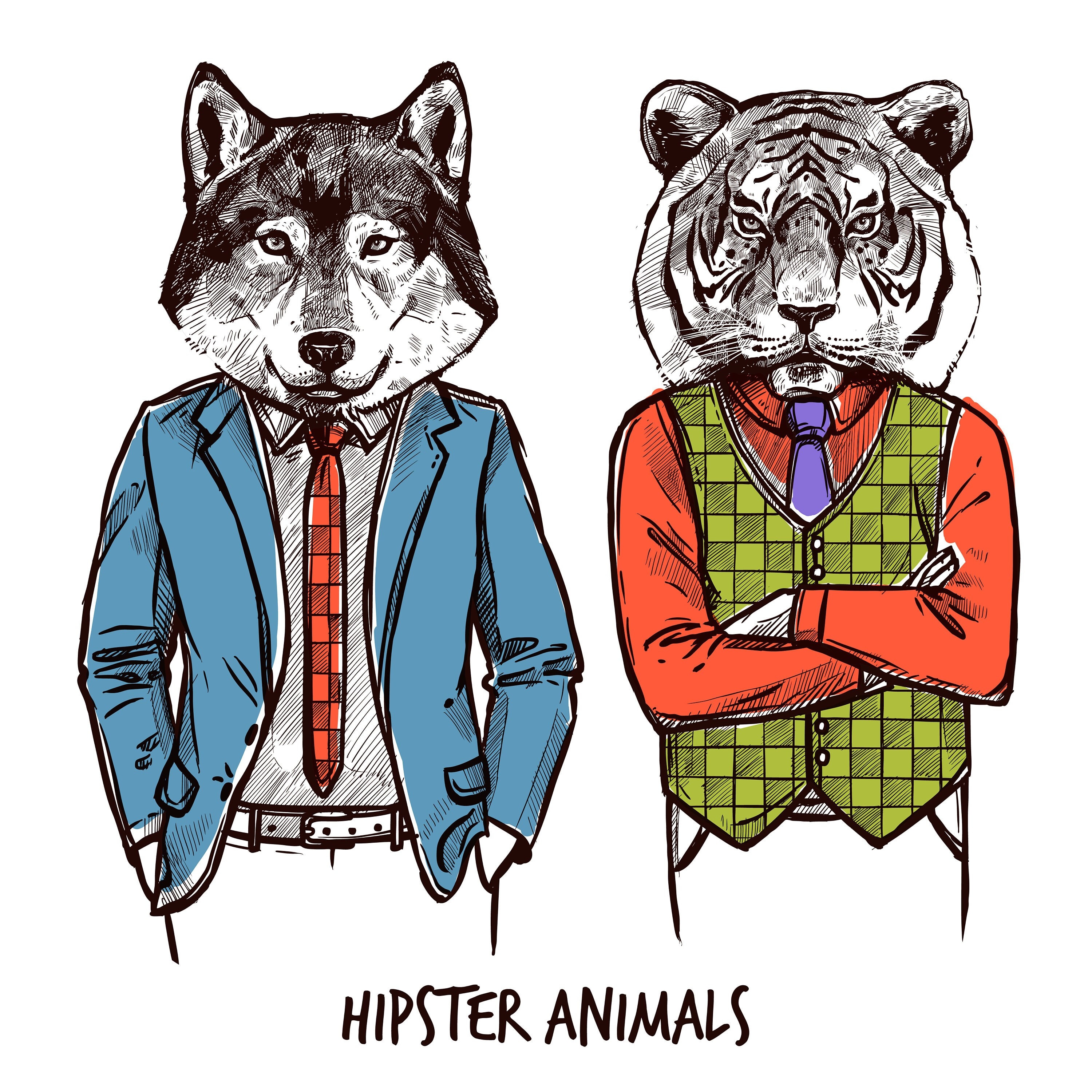 Hipster Animal Backgrounds