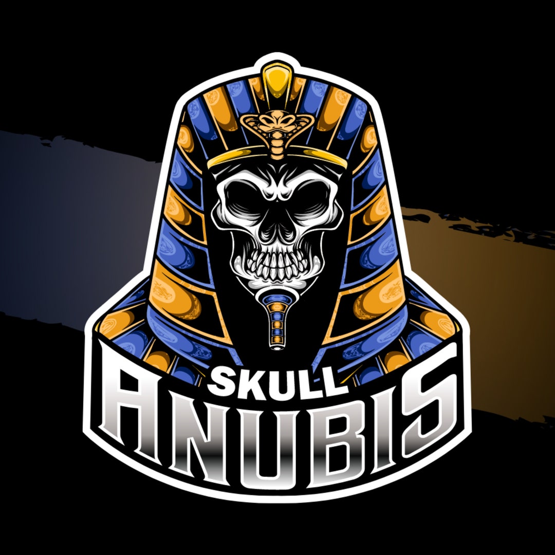 Hand Drawn Anubis Skull SVG Egyptian God Digital Illustration Skeleton ...