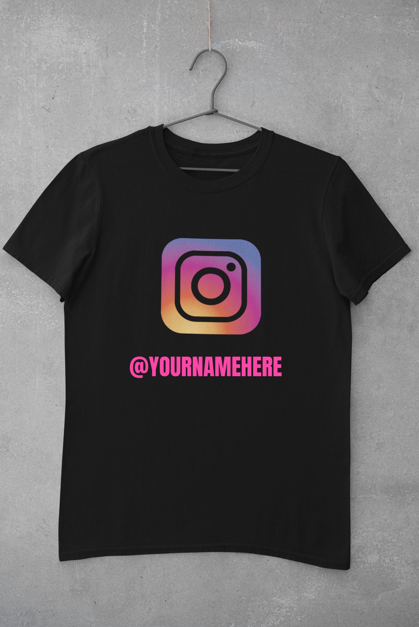 Personalised Custom Instagram T-Shirt Name Busines Logo Woman | Etsy Personalised Custom Instagram T-Shirt Name Busines Logo Woman | Etsy
