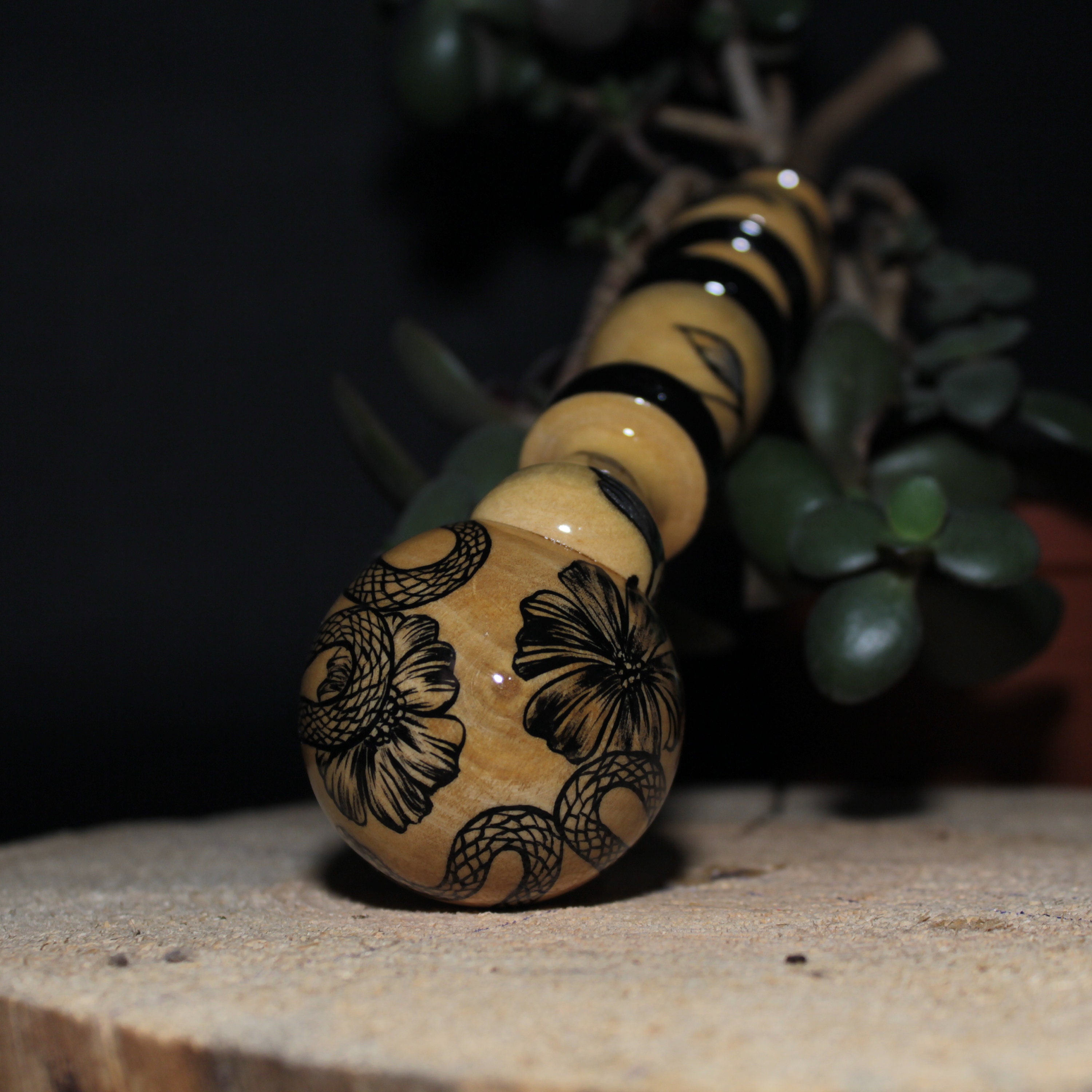 Wooden Tobacco Pipe. Snake Pipe. Wizard Pipe. Cute Pipe. Bowls for ...